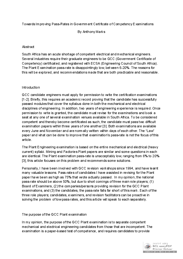 (PDF) Towards Improving Pass-Rates in Government Certificate of ...
