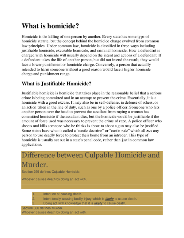 (DOC) What is homicide