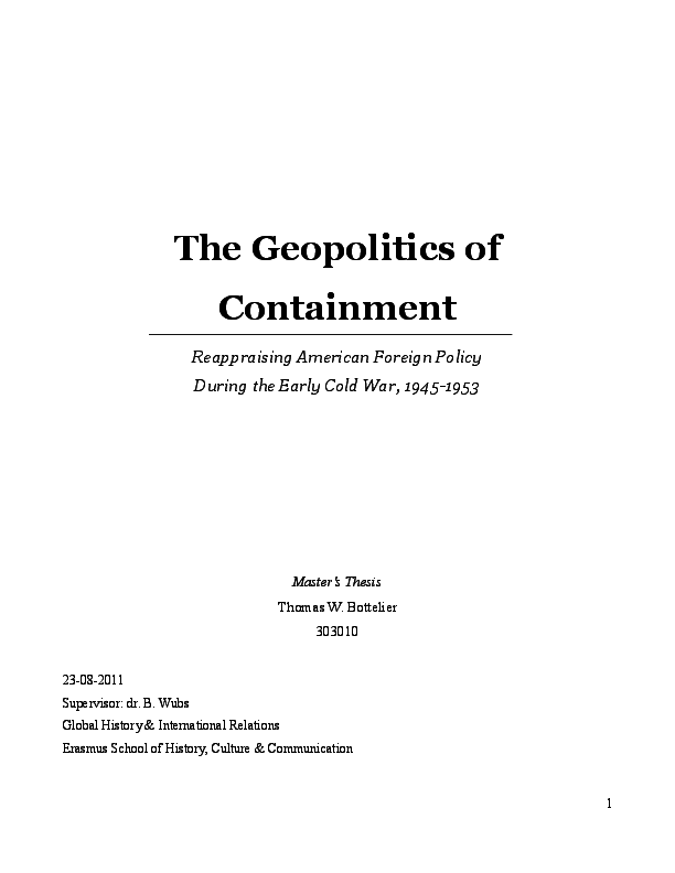 containment cold war