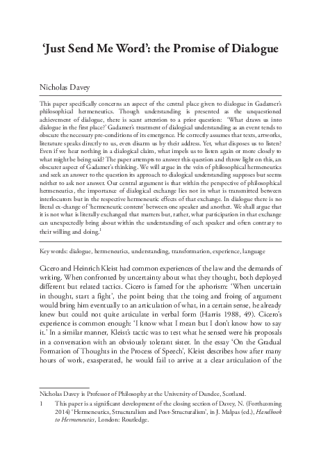 (PDF) Journal of Dialogue Studies Volume 2 Number 1 Paper 3: ‘Just Send ...
