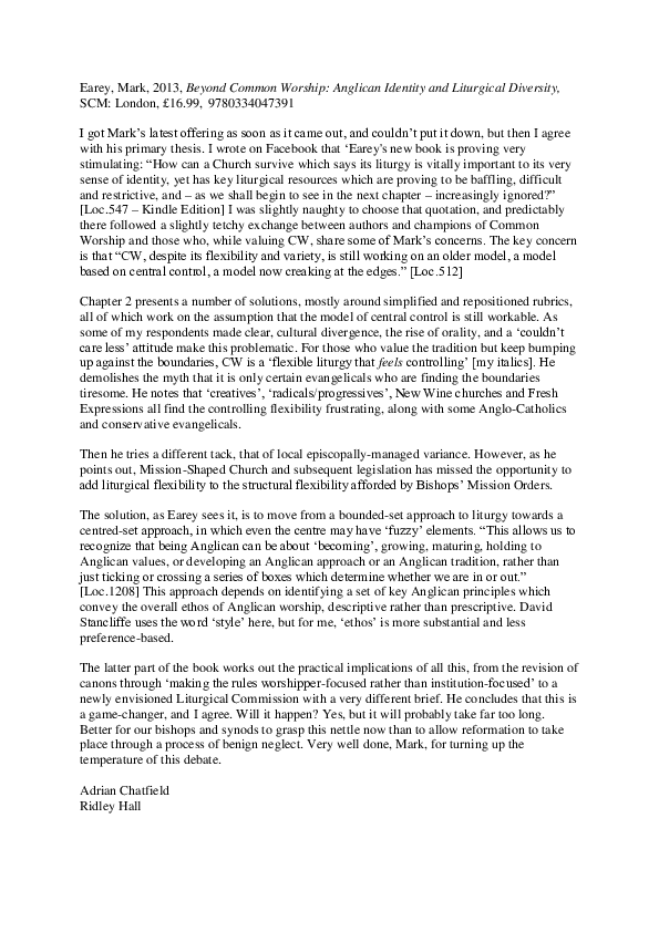 (DOC) Beyond Common Worship | Adrian Chatfield - Academia.edu