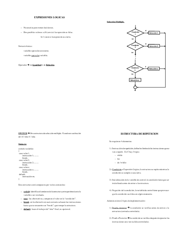 (PDF) EXPRESIONES LOGICAS