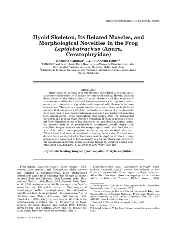 (PDF) Hyoid Skeleton, Its Related Muscles, and Morphological Novelties ...