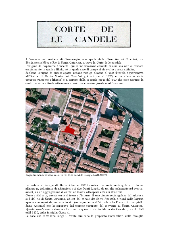 (PDF) Corte delle candele