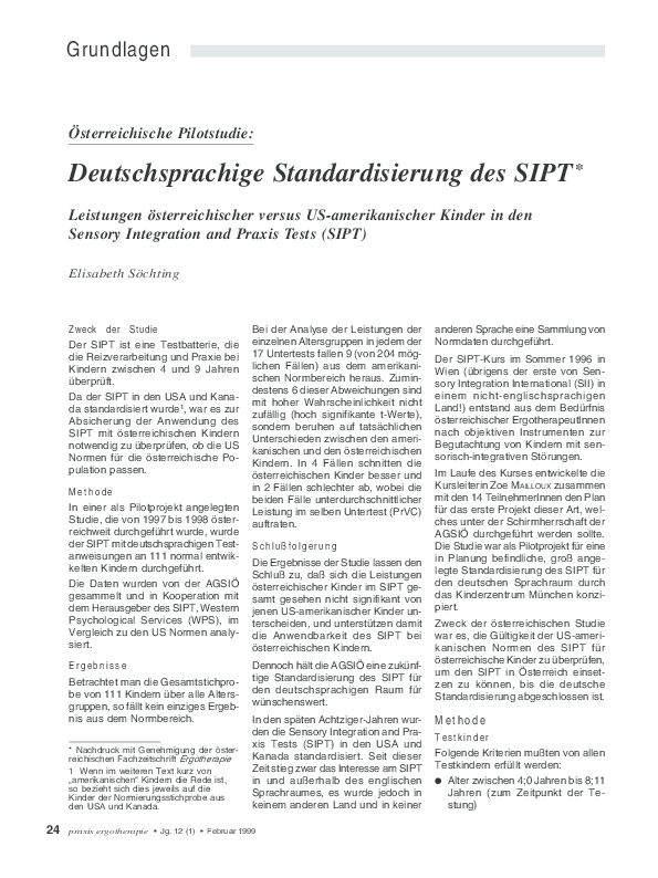 (PDF) Österreichische Pilotstudie: Deutschsprachige Standardisierung ...