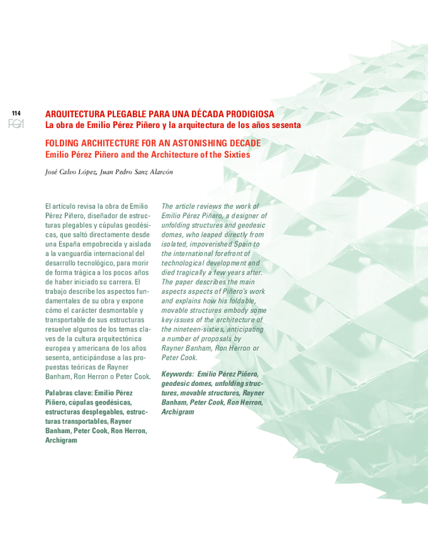 (PDF) Arquitectura plegable para una década prodigiosa. La obra de ...