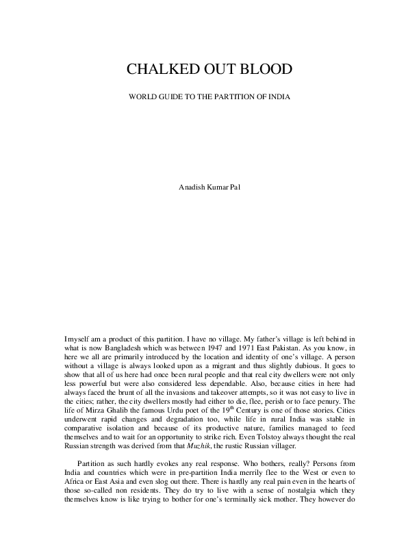 (PDF) World Guide to the Partition of India