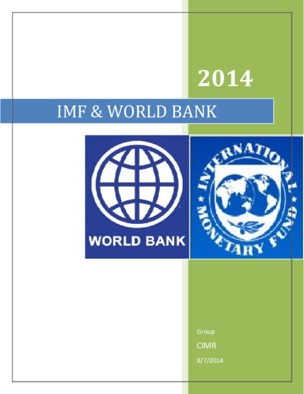 (DOC) Final word doc on imf World Bank | amey pai - Academia.edu