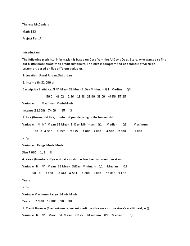 (DOC) Math 533 Project Part A
