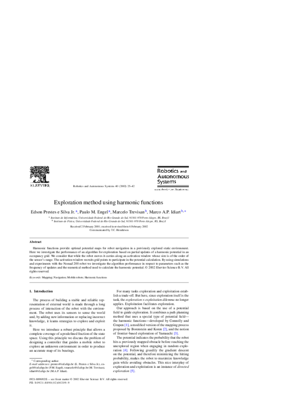 (PDF) Exploration method using harmonic functions