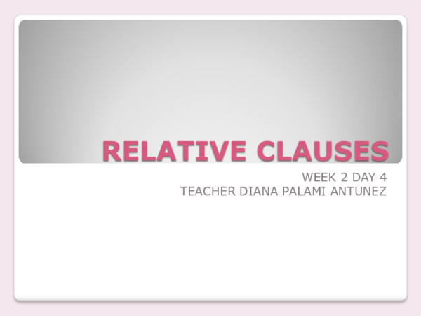 (PPT) RELATIVE CLAUSES
