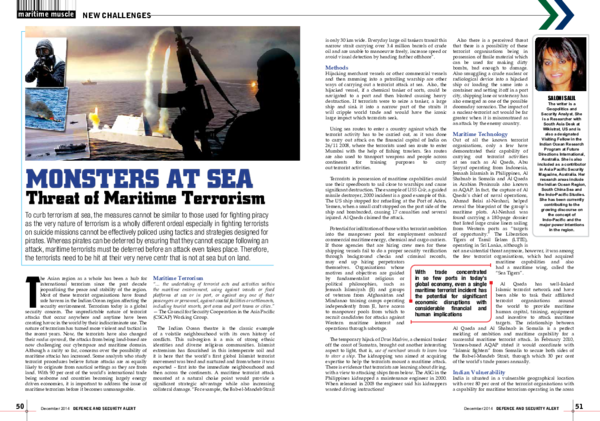 (PDF) MONSTERS AT SEA: THREAT OF MARITIME TERRORISM