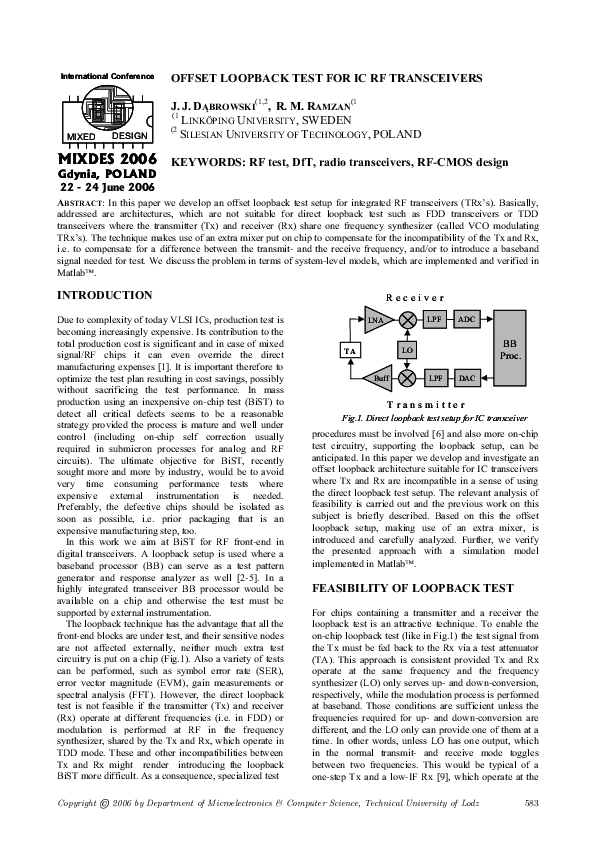 (PDF) CMOS RF/DC Voltage Detector for on-Chip Test