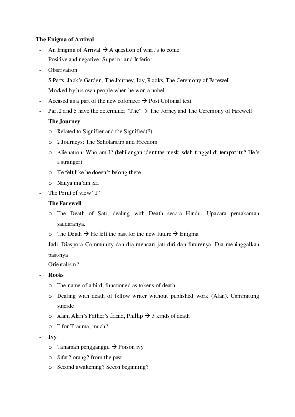 (DOC) The Enigma of Arrival: Symbolism vs. Totemism | Iman Raharjo ...