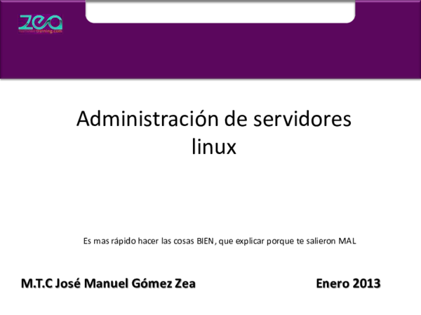 (PDF) Administración de servidores linux