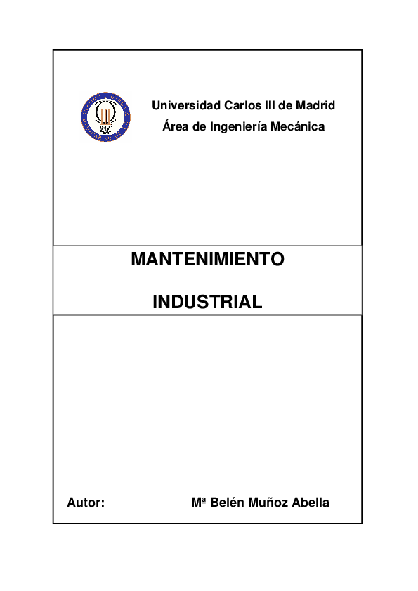 (PDF) INDICADORES PARA LA GESTIÓN DEL MANTENIMIENTO INDUSTRIAL | Edgar Vecchiola - Academia.edu
