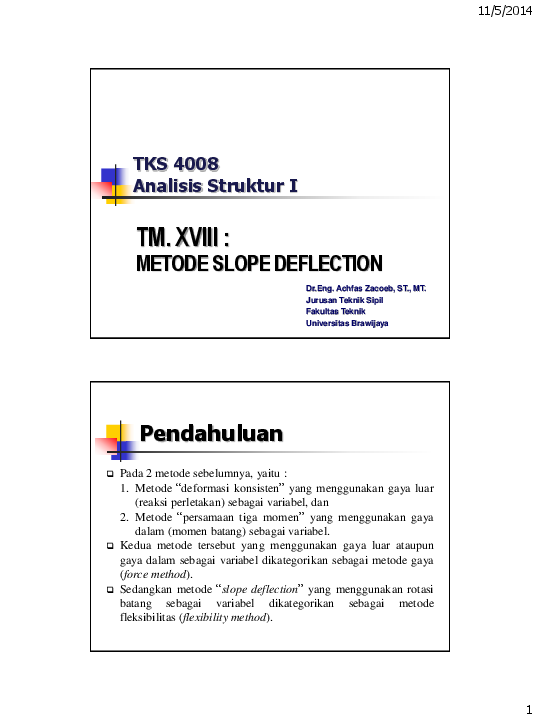 (PDF) 18-Metode-Slope-Deflection