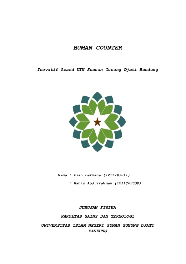 (PDF) Human Counter : Lomba UIN Award