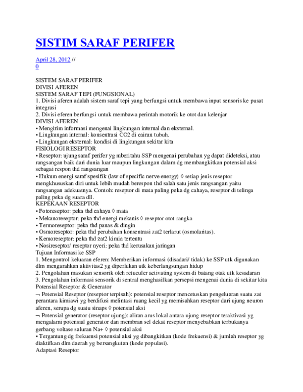 (DOC) SISTIM SARAF PERIFER