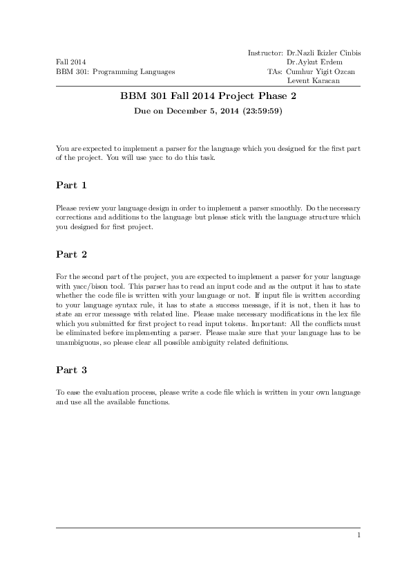 (PDF) BBM301 Project Phase2