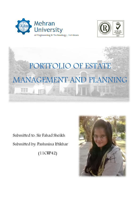 (DOC) Port Folio of Estate Management