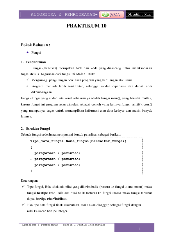 (PDF) ALGORITMA & PEMROGRAMAN