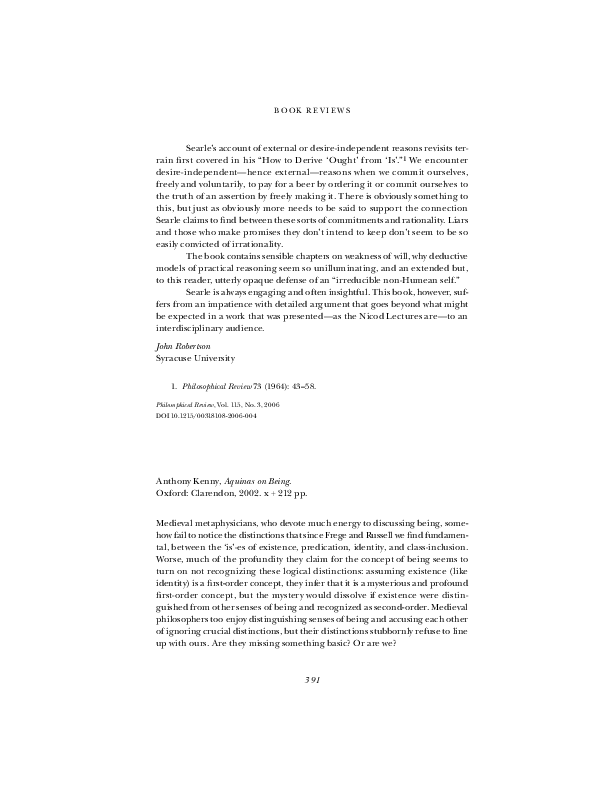 (PDF) Aquinas on Being