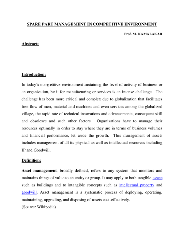 Definition Of Rotable Spare Parts | Reviewmotors.co