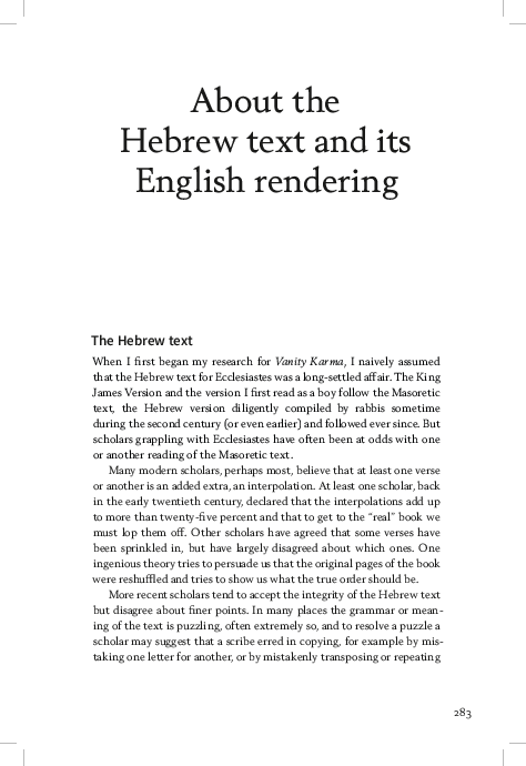 (PDF) Ecclesiastes: The full text of the “VK” English version