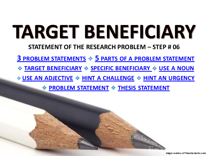 Research Writing 4 - The Target Beneficiary