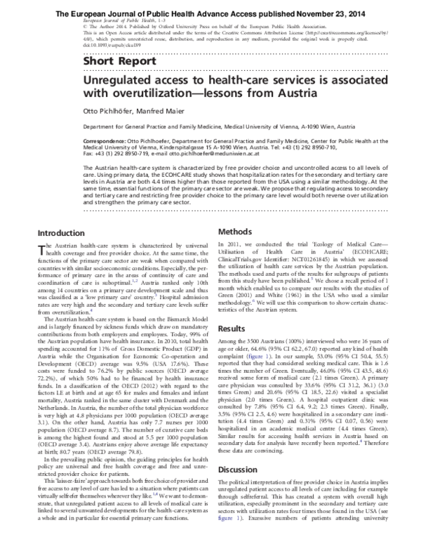 (PDF) Unregulated access to health-care services is associated with ...