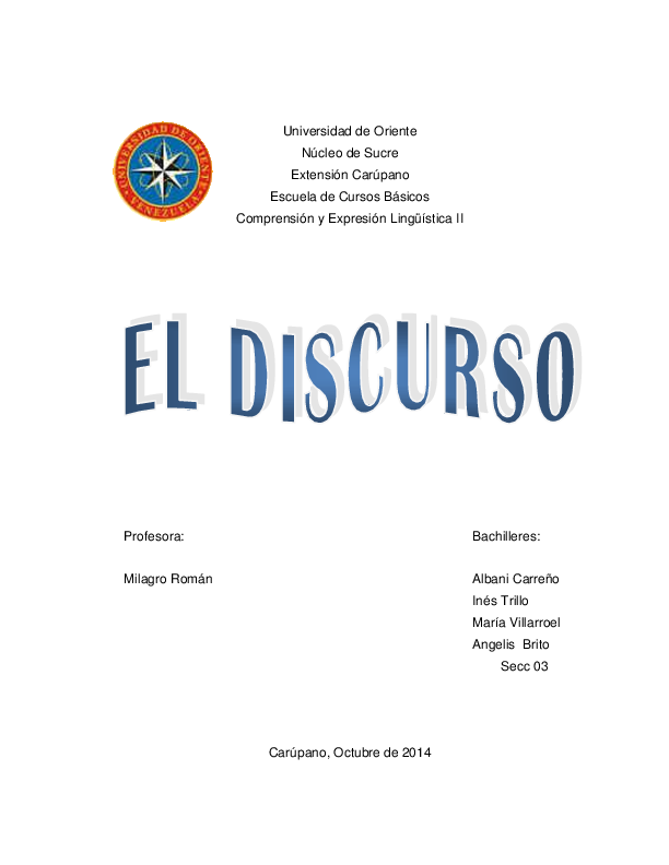 (DOC) Discurso Informativo Ud O