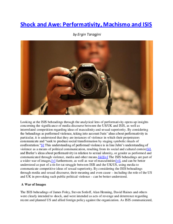 (DOC) Shock and Awe: Performativity, Machismo and ISIS