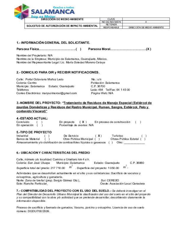 (DOC) INFORMACIÓN GENERAL DEL SOLICITANTE