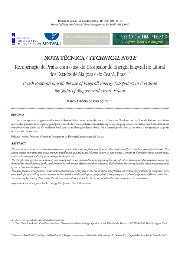 (PDF) NOTA TÉCNICA / TECHNICAL NOTE