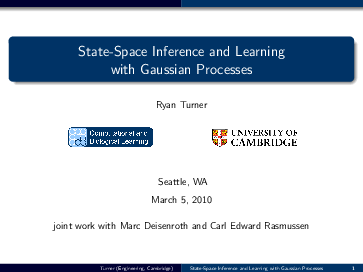 (PDF) State-space inference and learning with Gaussian processes