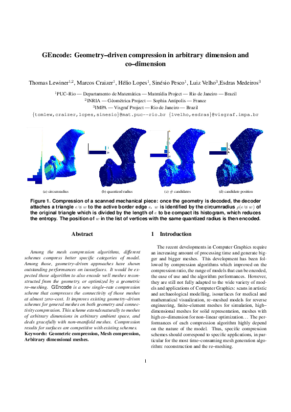 (PDF) Gencode: Geometry-driven compression in arbitrary dimension and ...