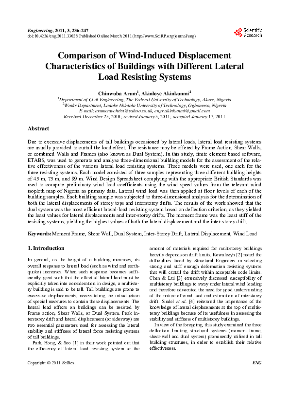 (PDF) Comparison of wind-induced displacement characteristics of ...