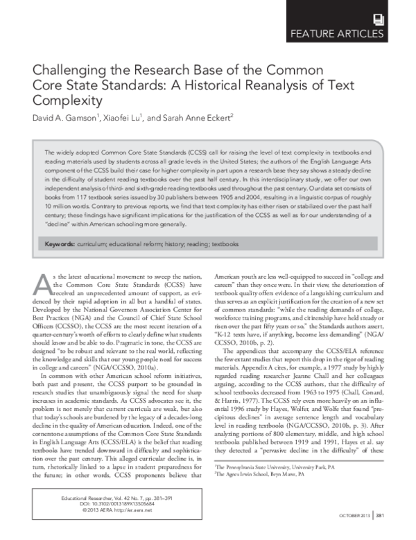 (PDF) Challenging the Research Base of the Common Core State Standards ...