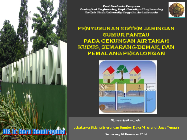 (PDF) Pres-Sistem Jaringan Sumur Pantau di 3 CAT, Jateng (2014) (Heru ...