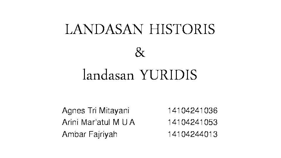(PPT) Landasan Historis dan Yuridis Bimbingan Konseling