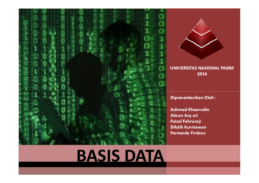 (PDF) Presentasi Basis Data