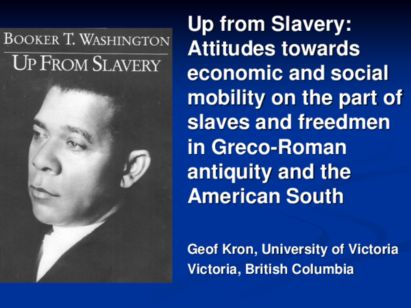 (PPT) Up from slavery: attitudes towards economic and social mobility ...