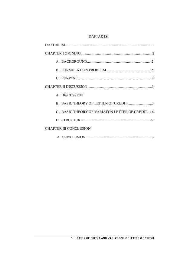 (DOC) LETTER OF CREDIT AND VARIATION LETTER OF CREDIT | Kimi Febrianti ...