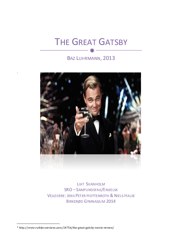 (DOC) The Great Gatsby