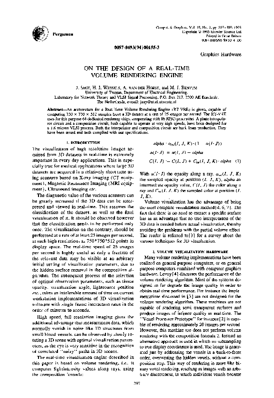 Pdf On The Design Of A Real Time Volume Rendering Engine