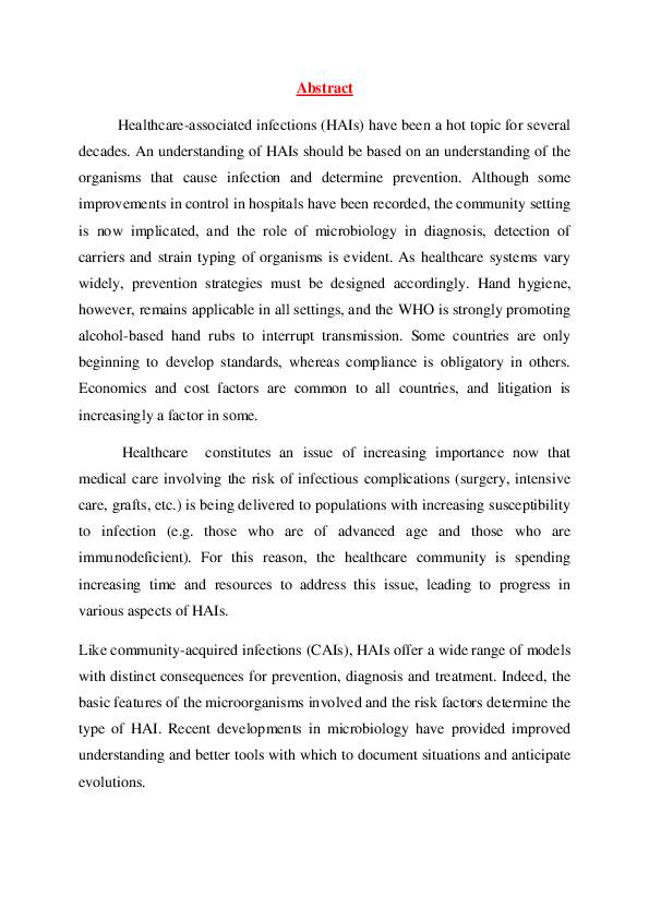 (DOC) Abstract healthcare