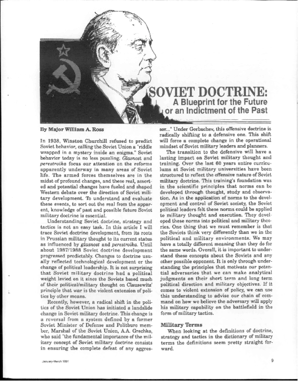 (PDF) Soviet Military Doctrine Impact on Putin