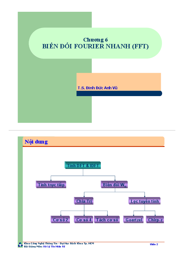 (PDF) Chương 6 BIẾN ĐỔI FOURIER NHANH (FFT) Khoa Công Nghệ Thông Tin -Đại Học Bách Khoa Tp. HCM ...