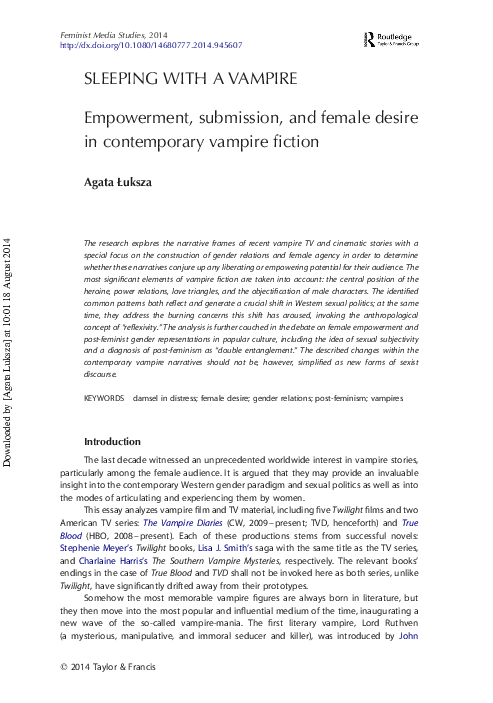 (PDF) Sleeping with a Vampire: Empowerment, submission, and female ...
